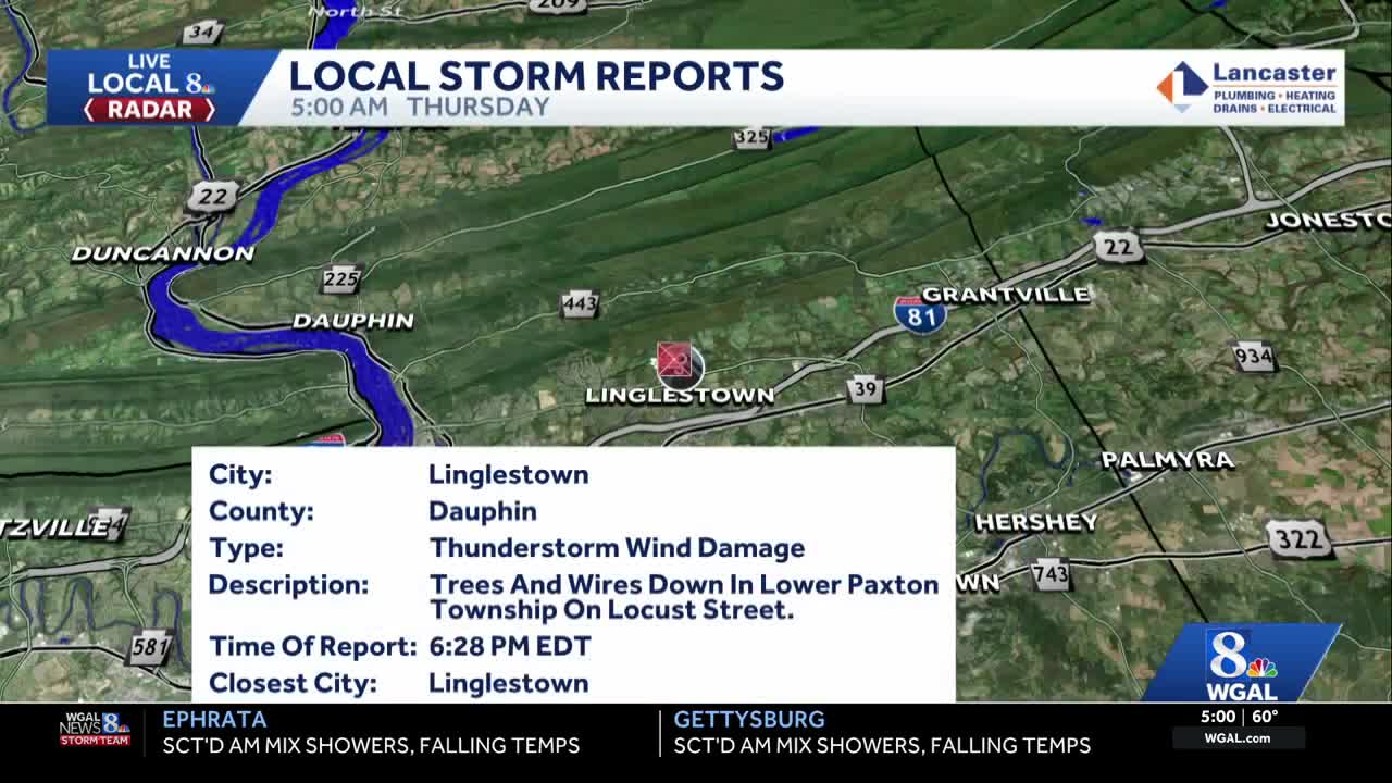 Powerful storm brings down trees, wires in Dauphin, Lebanon counties ...