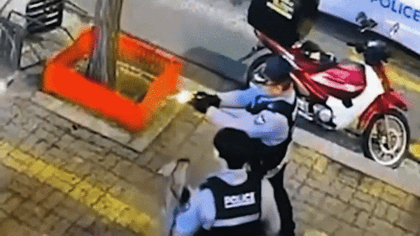 Taser-resistant 190cm man subdued by batons