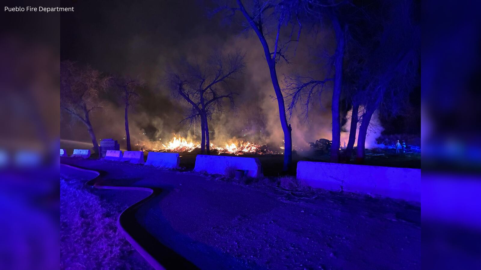 Pueblo fire sparks east of the city late Wednesday night