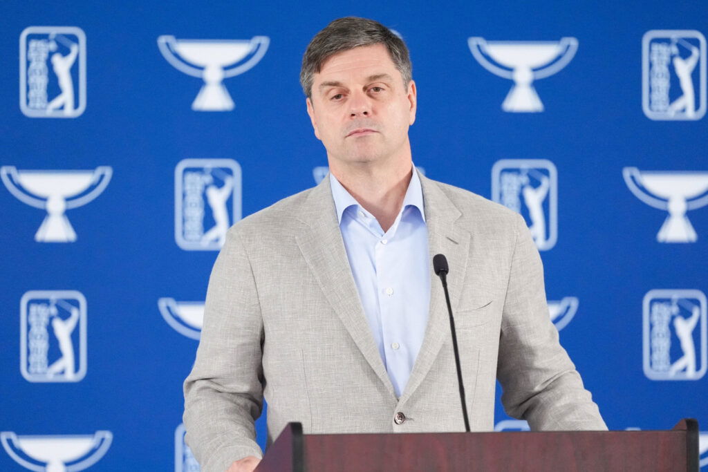 PGA Tour CEO calls out reporter’s sarcastic remark on his pros before ...