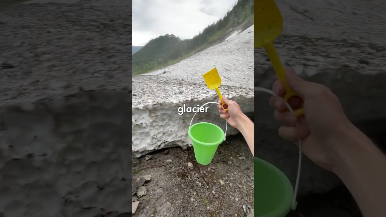 Building a sand castle on a glacier