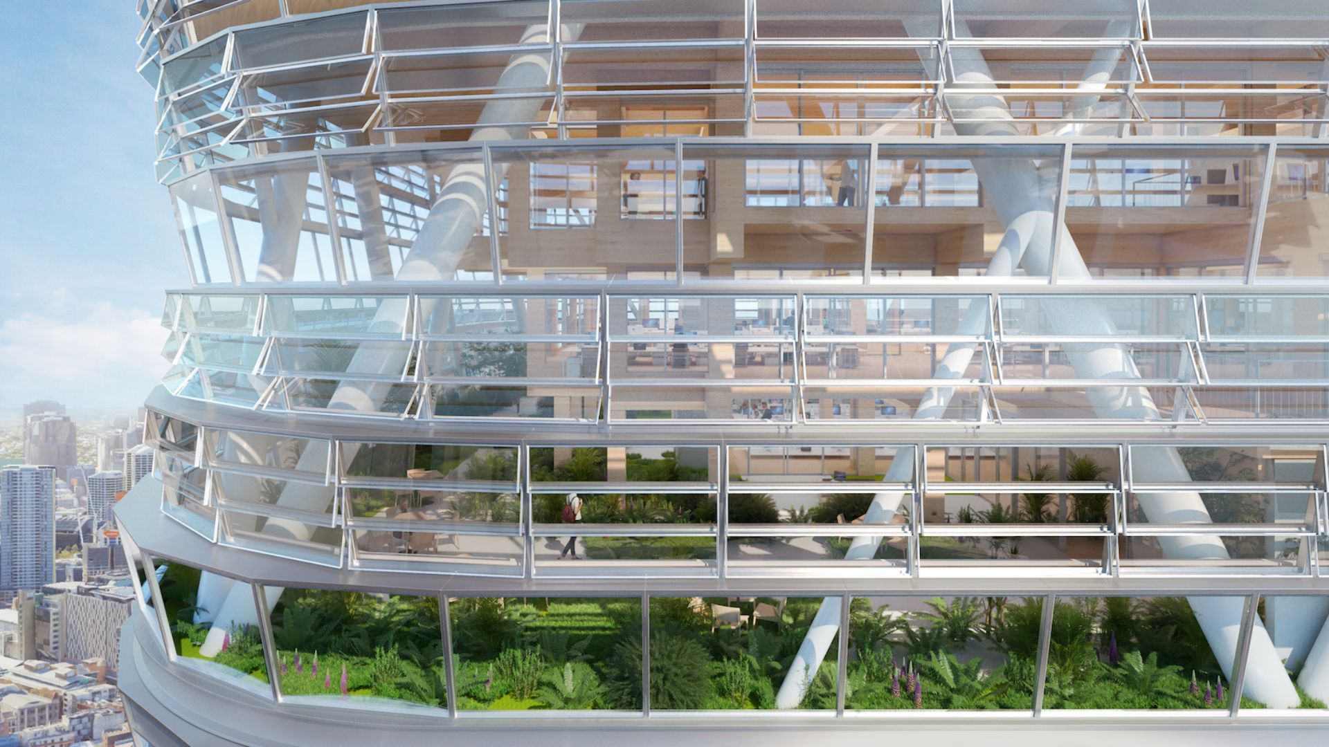 Photos: World's tallest 39-floor hybrid timber tower reaches final ...