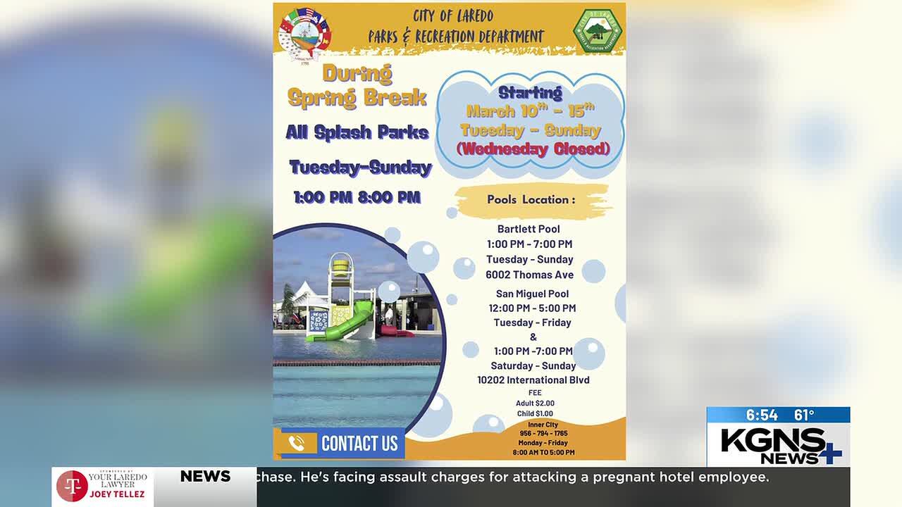 Laredo splash parks open for spring break week