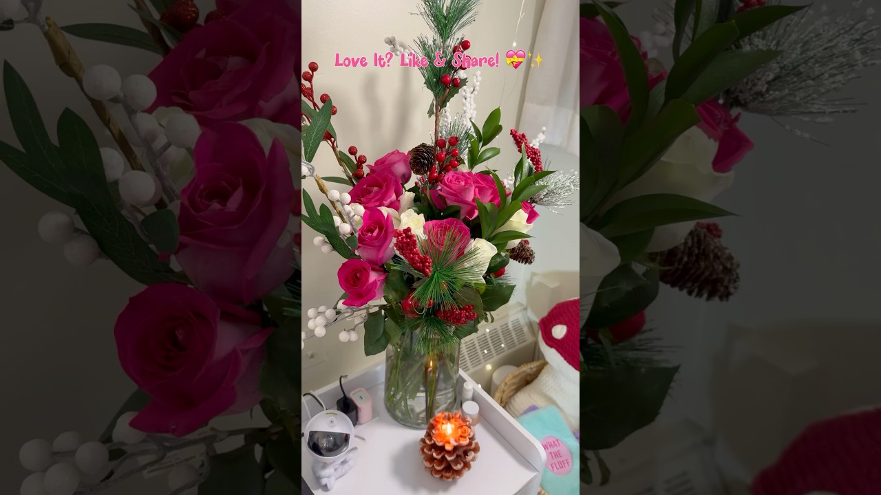 Christmas bouquet DIY 🌹🎄 | Transforming roses into festive magic!