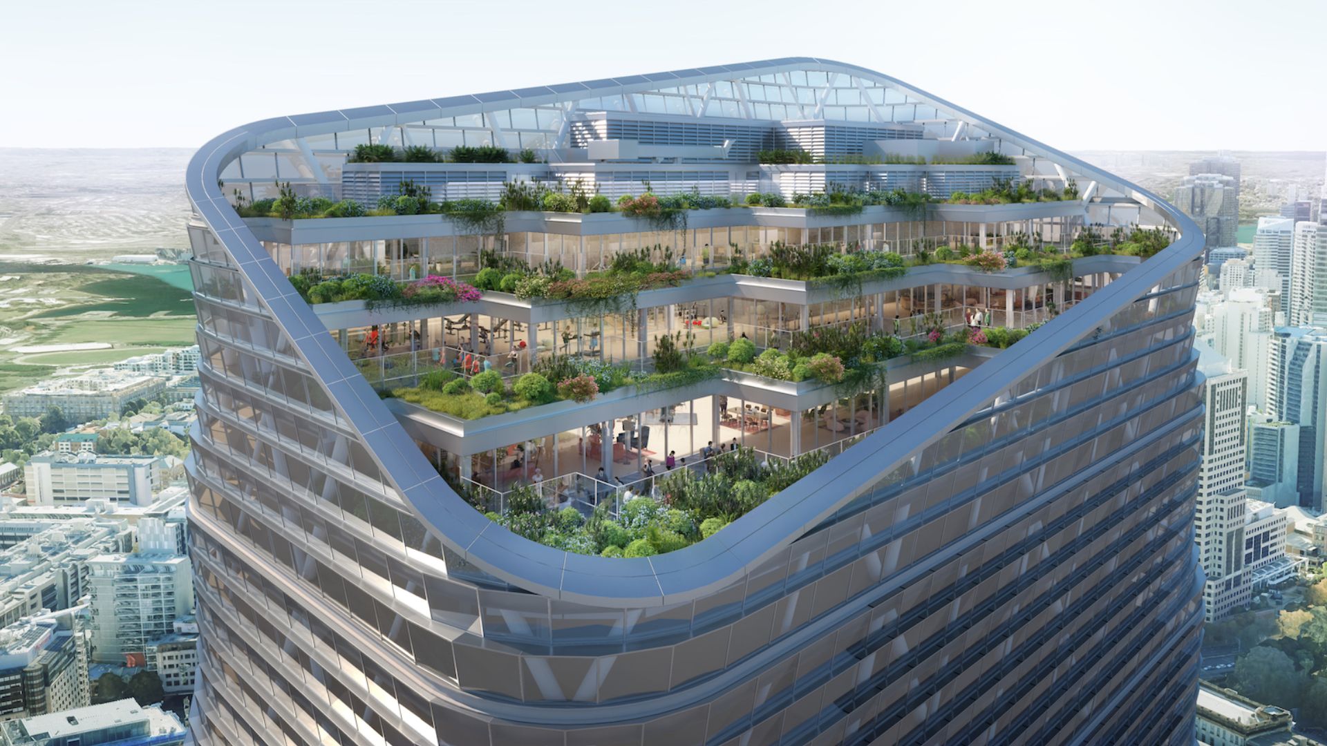 Photos: World's tallest 39-floor hybrid timber tower reaches final ...