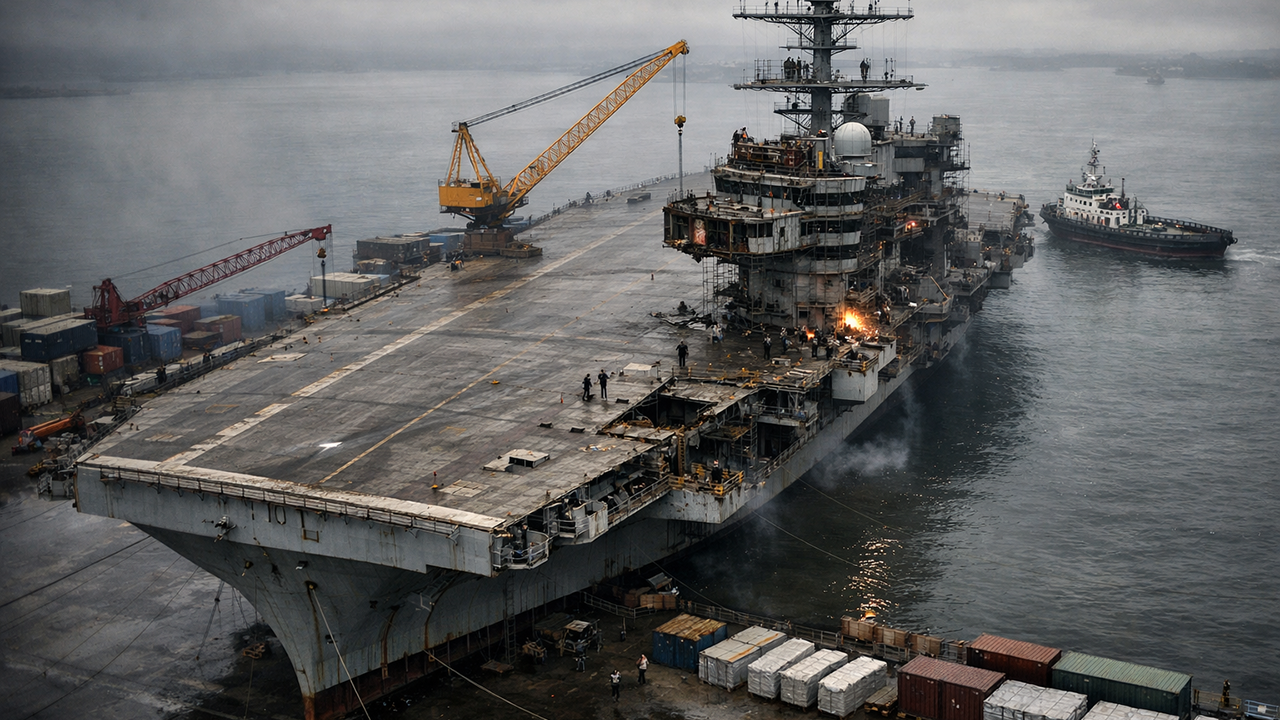 Why retiring an aircraft carrier is harder than building one