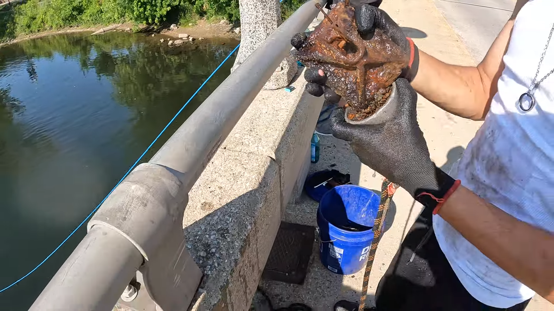 Watch what happens when magnet fishing hits a hidden honey hole - "This ...