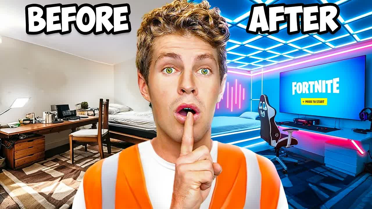 I built a YouTuber the ultimate dream gaming room