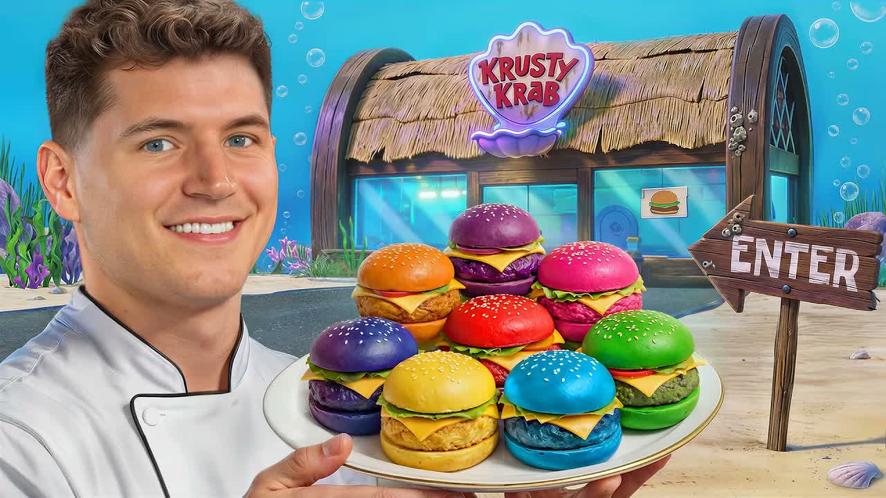 Cooking every food from SpongeBob - from Krabby Patties to jellyfish jelly