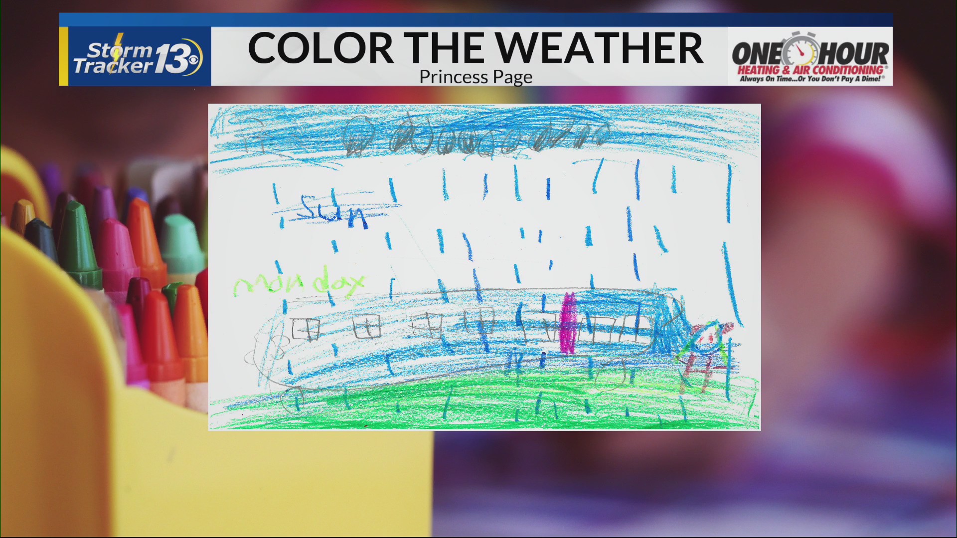 Color the weather: Princess Page