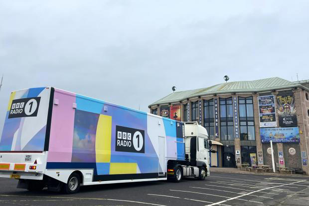 BBC Radio 1 arrive in town ahead of DJ's charity challenge