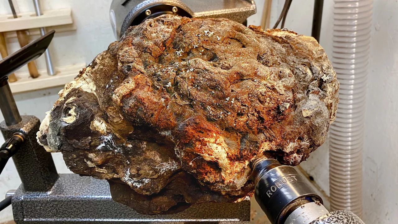 I created a stunning cherry burl piece 💜