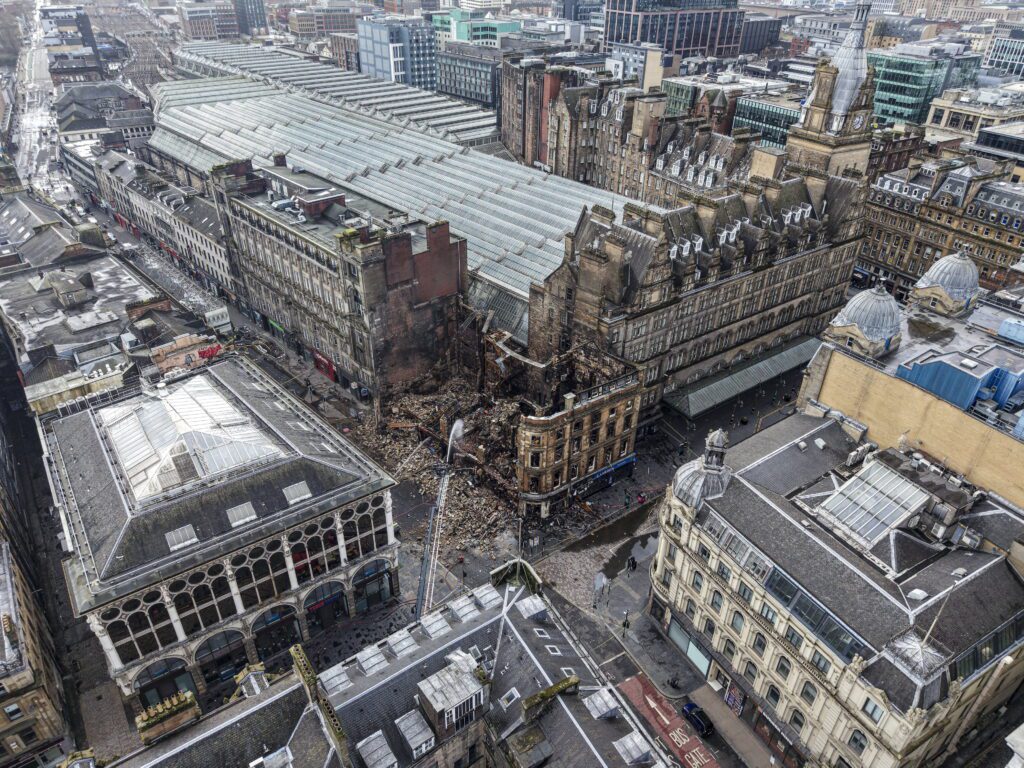 New drone pictures show devastation to 200-year-old building after ...
