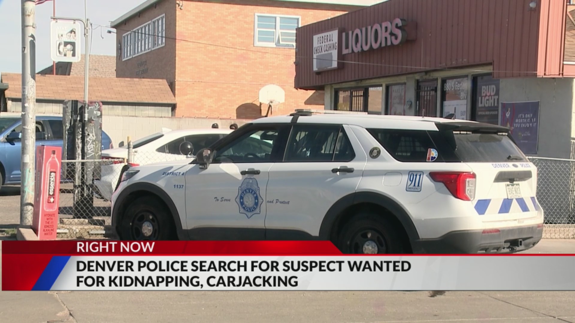 Denver police search for suspect wanted for kidnapping, carjacking