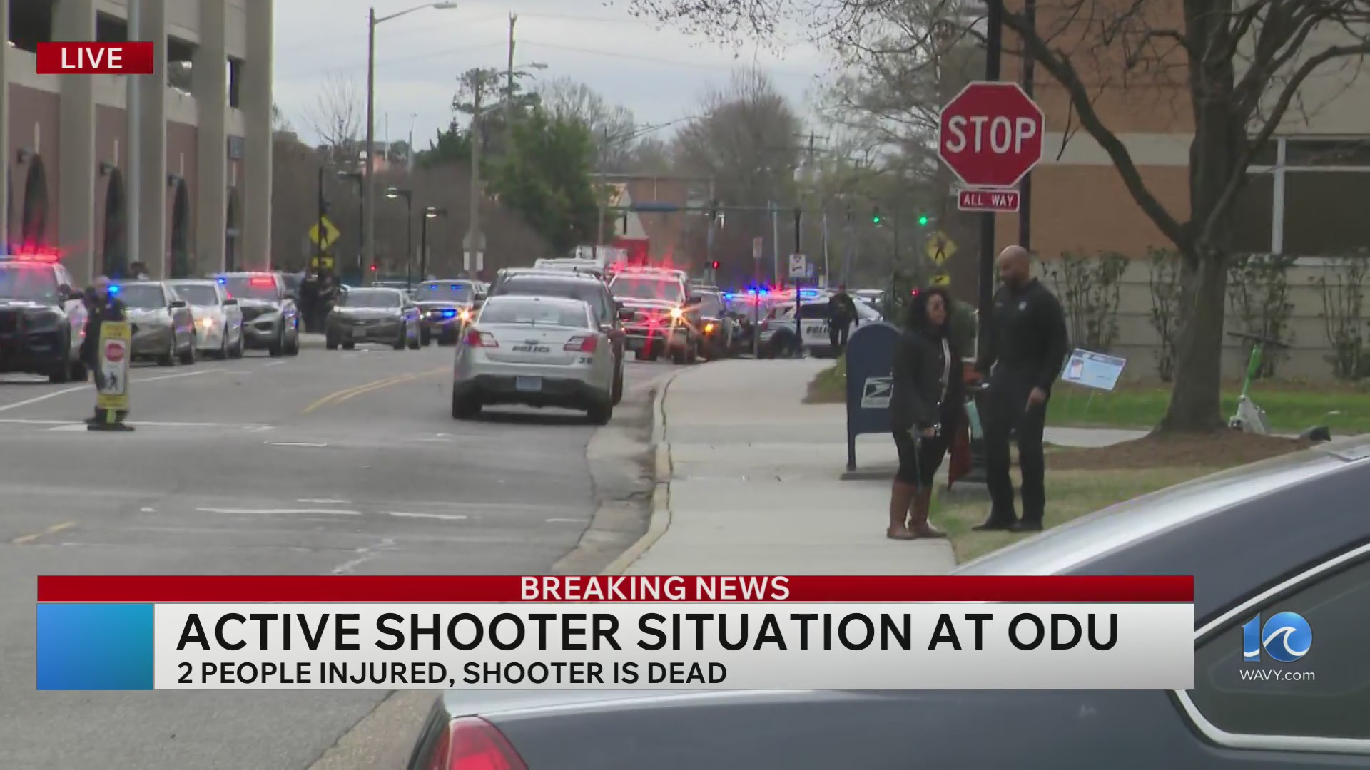 WAVY's Brett Hall reports on the active shooter situation at ODU