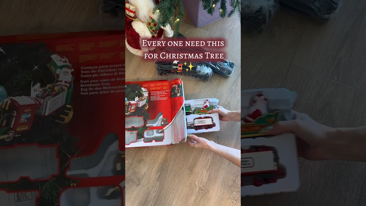 Christmas tree train set DIY🚂🎄#christmasdecor #christmastreedecorating ...