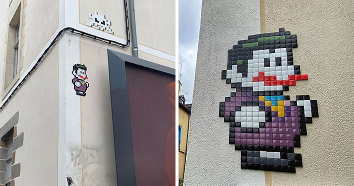 76 city walls turned into pixel art surprises