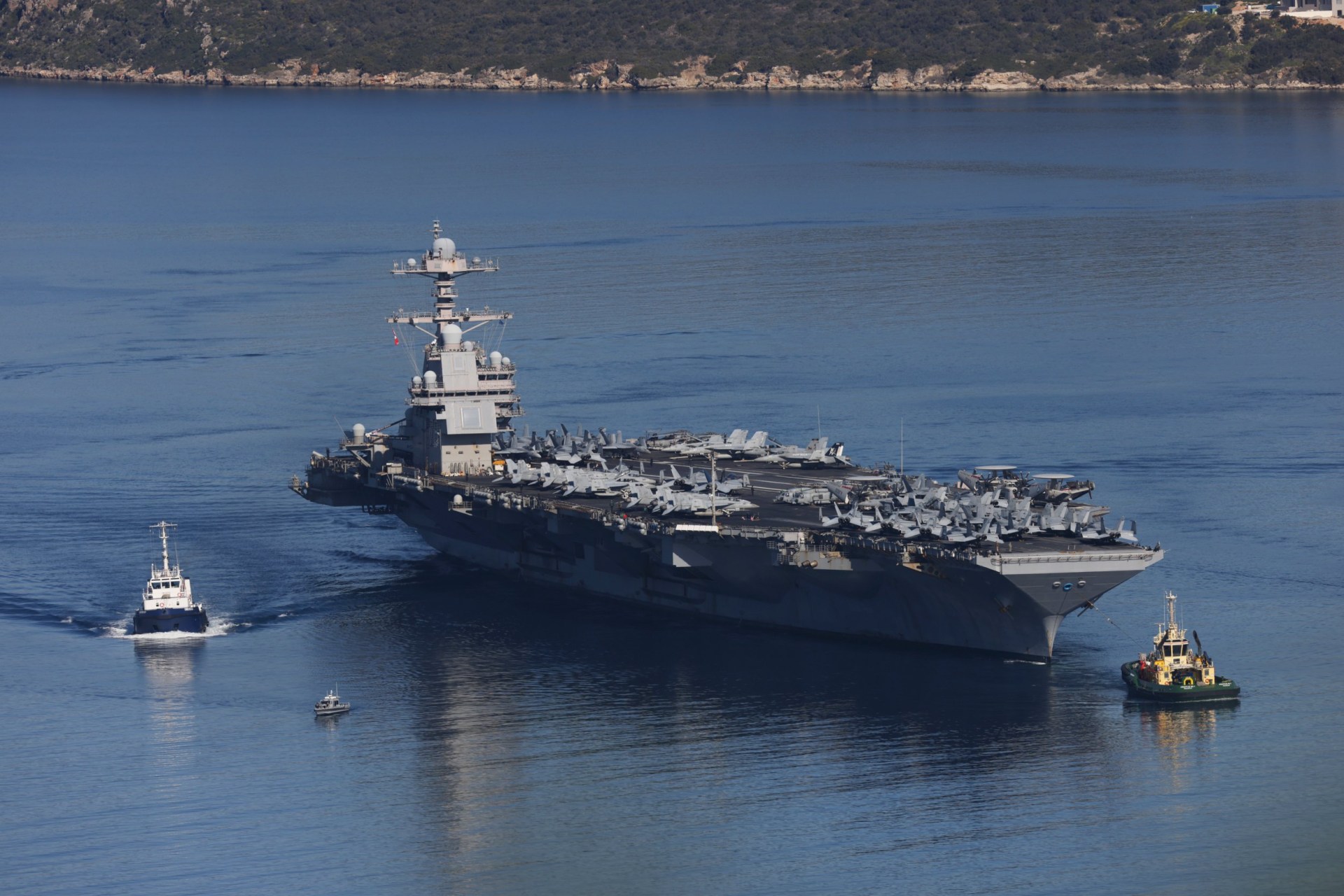 World’s largest aircraft carrier USS Gerald R Ford catches fire in the ...