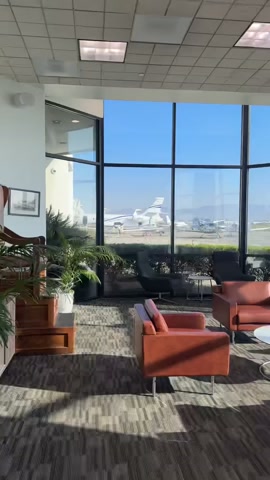 Inside my private plane airport lounge