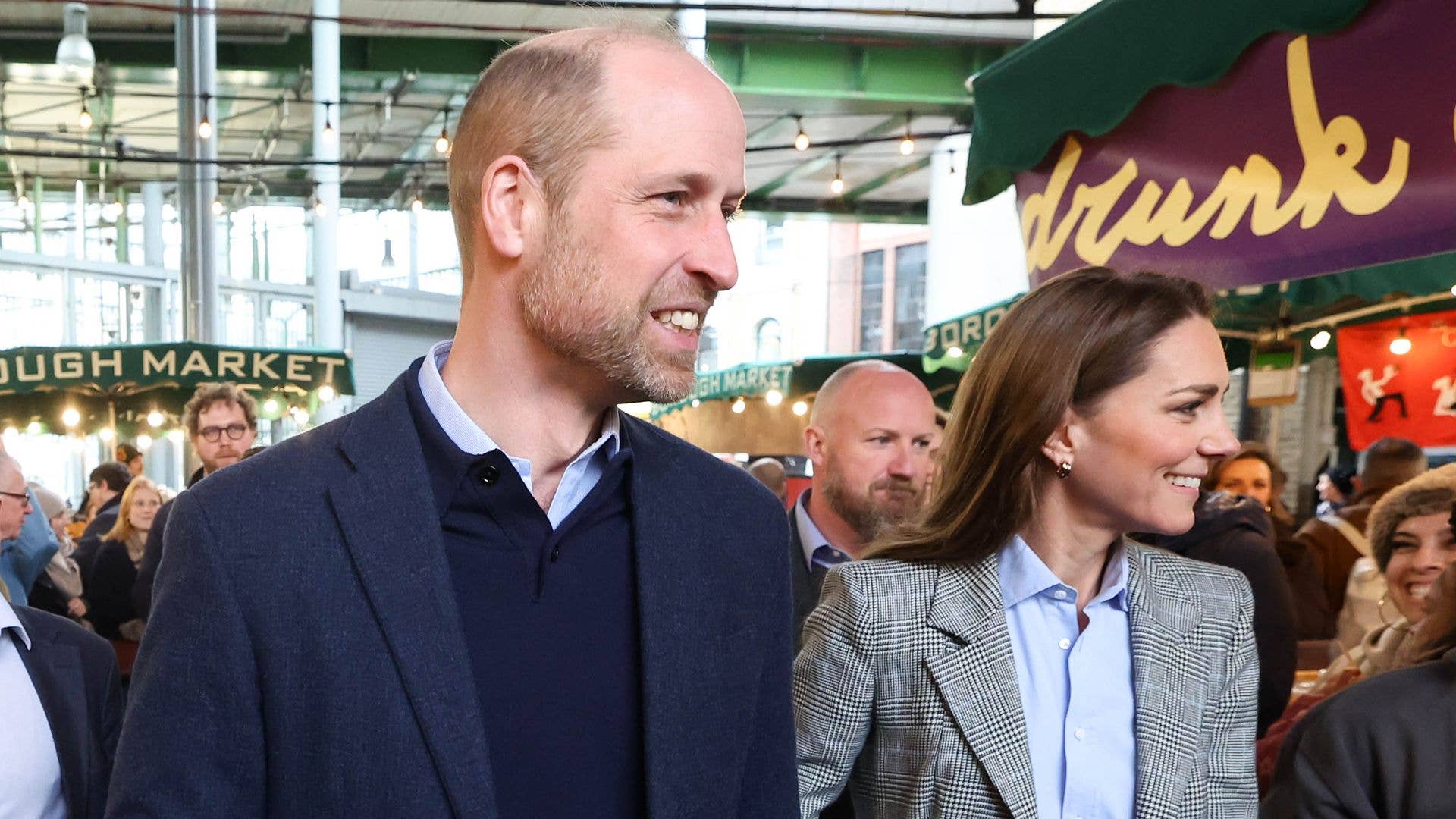 Prince William and Princess Kate mobbed at Borough Market before trying ...