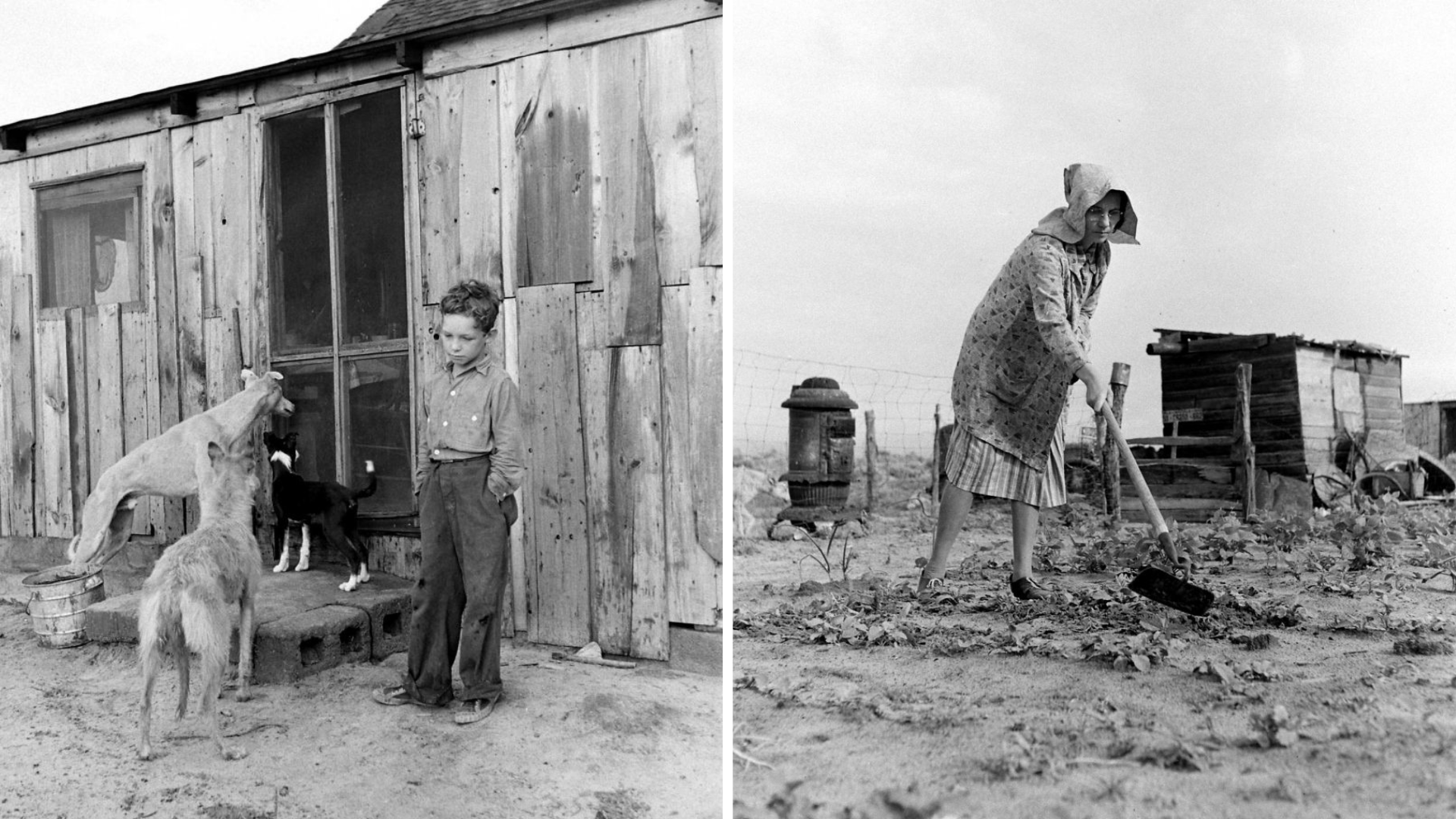 Photos showing Dust Bowl farm life in Oklahoma