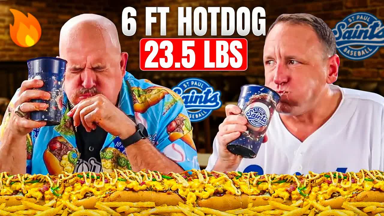 The food challenge featuring a competitive eating champion