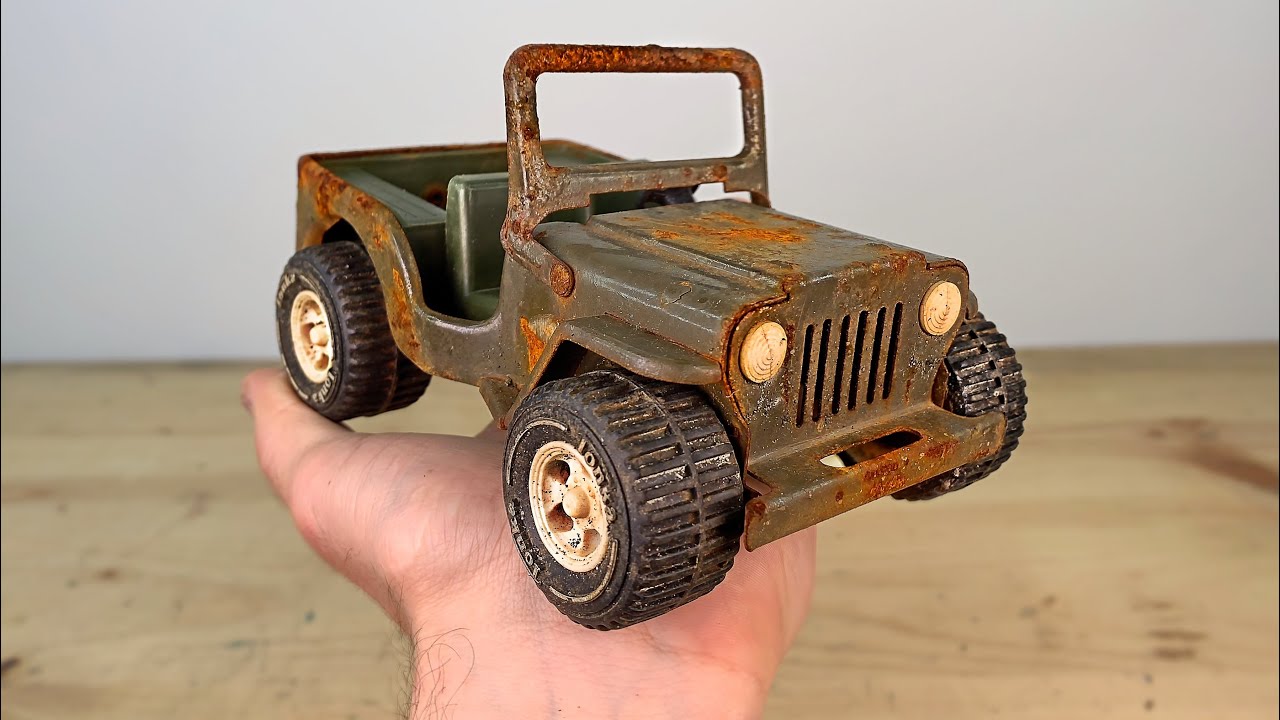 Rusty Tonka jeep restoration - military jeep