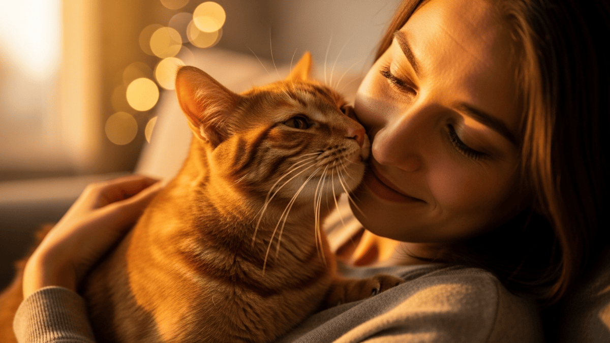 Does your cat hug you like this? This says something about their ...