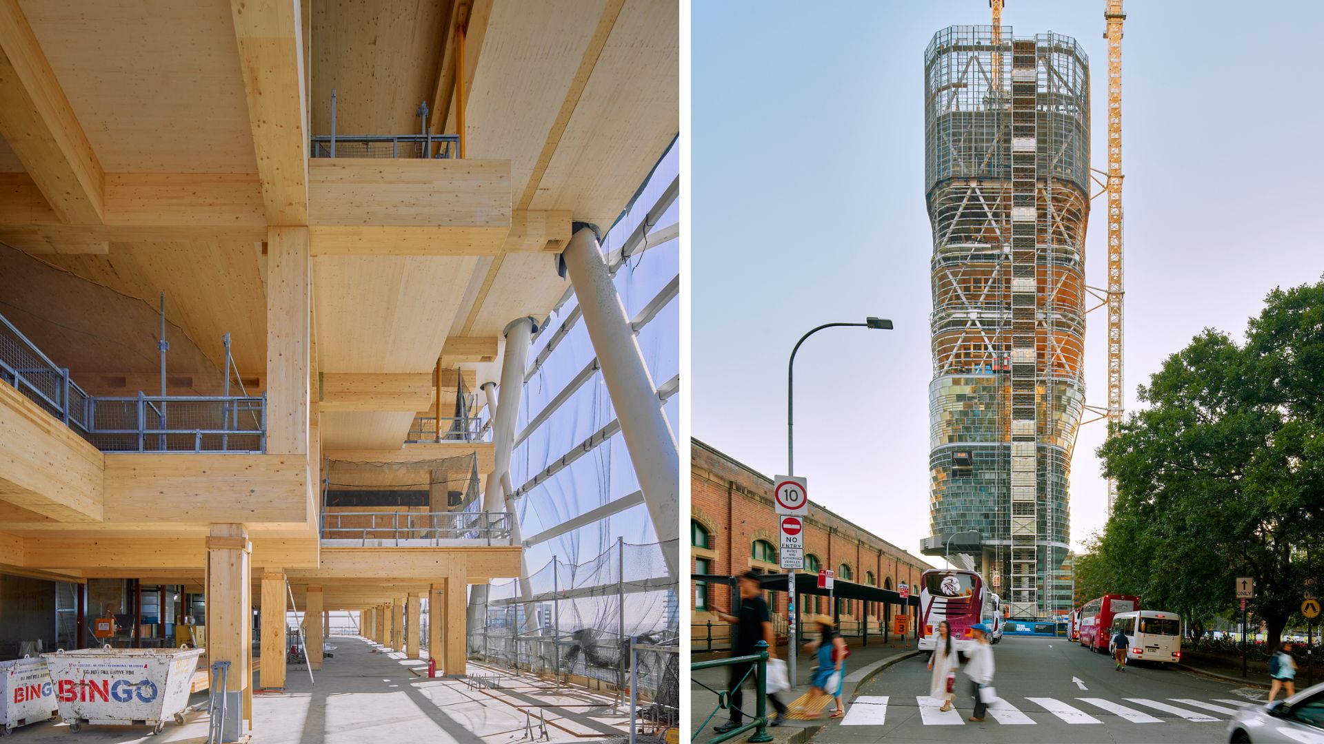 Photos: World's tallest 39-floor hybrid timber tower reaches final ...