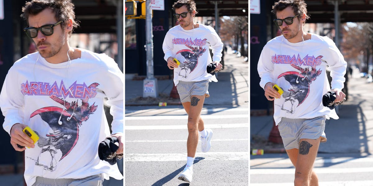 Harry Styles stepped out in one of our favorite running shoes