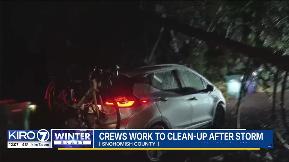 Video: Crews work to clean up after storm