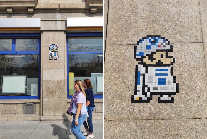 76 city walls turned into pixel art surprises