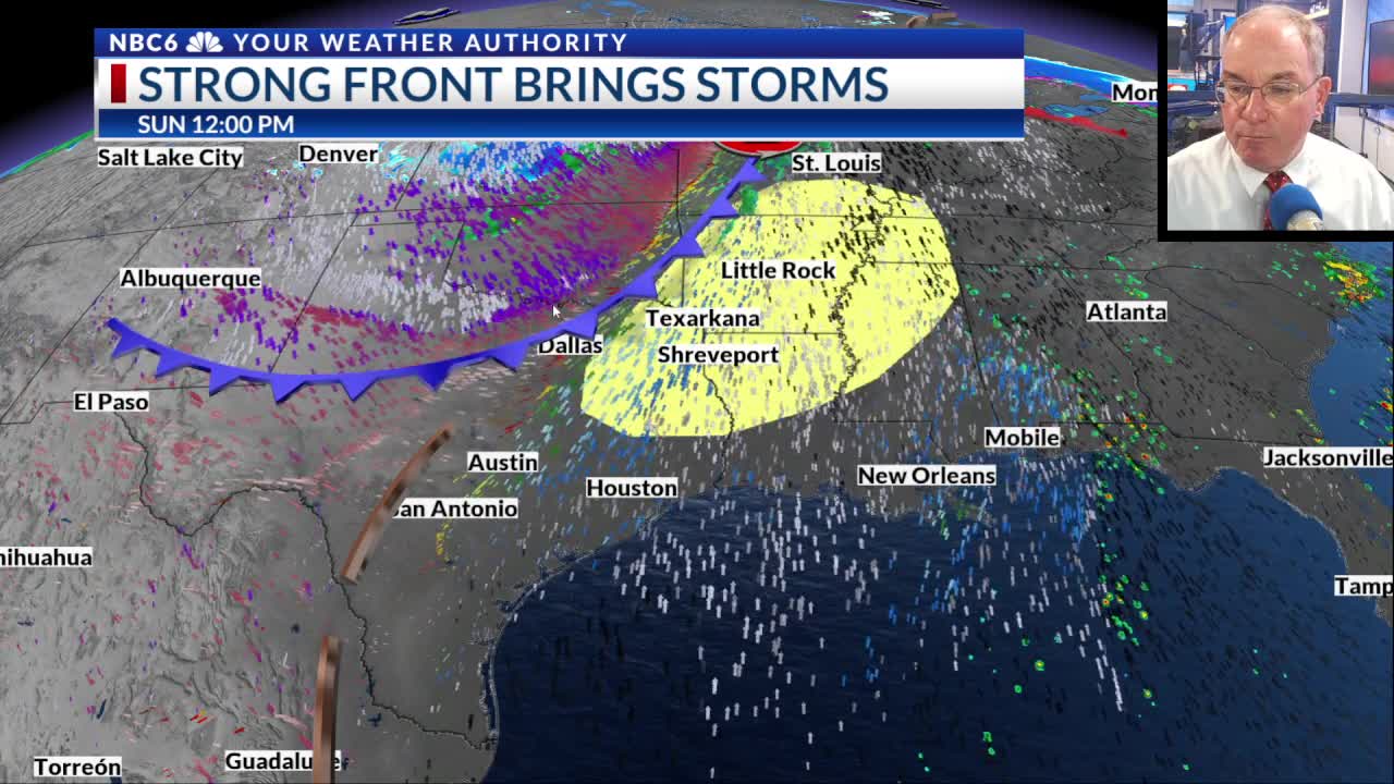 Strong cold front could bring Sunday severe storms