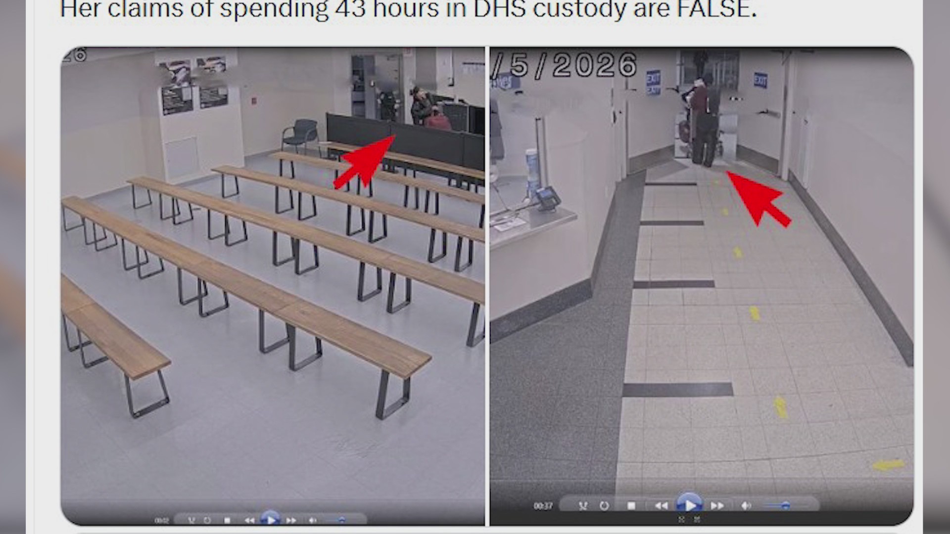 Evidence from DHS contradicts woman's story of 43-hour detention after ...
