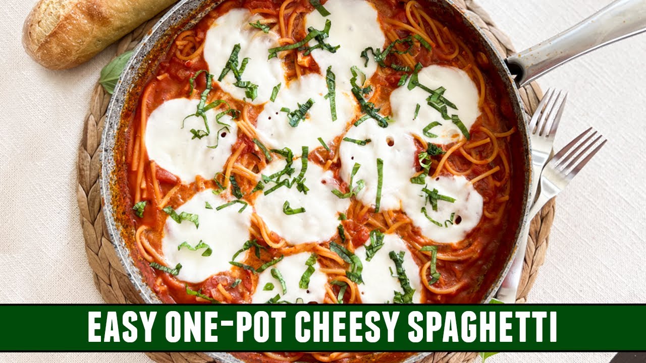 One-pot cheesy spaghetti | Easy 30-minute pasta recipe