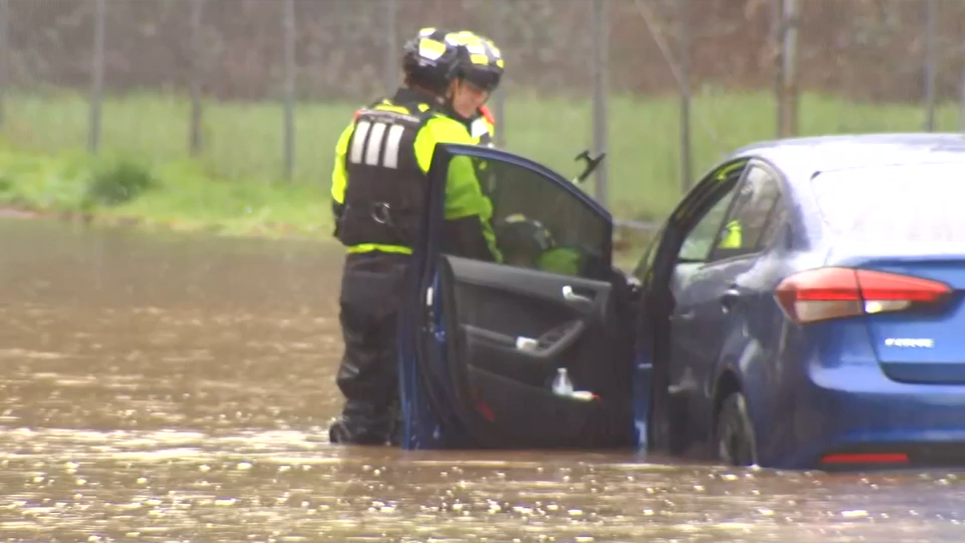 2 rescued after car stranded in high water near Rock Creek in ...