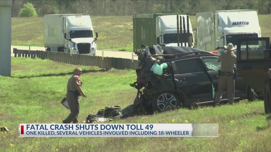 DPS names victim of fatal 18-wheeler crash on Toll 49 in Smith County