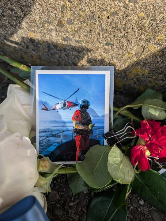 Memorial grows in Astoria for Coast Guard swimmer after fatal rescue injury
