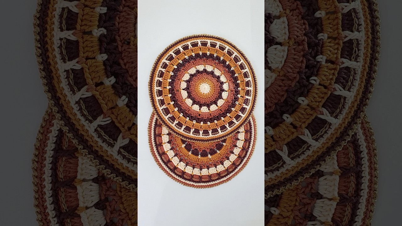 Sousplat mandala de crochê passo a passo (1/21) o segredo do acabamento ...