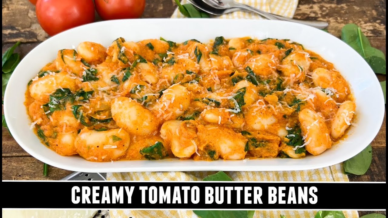 Creamy tomato butter beans | Easy Mediterranean recipe