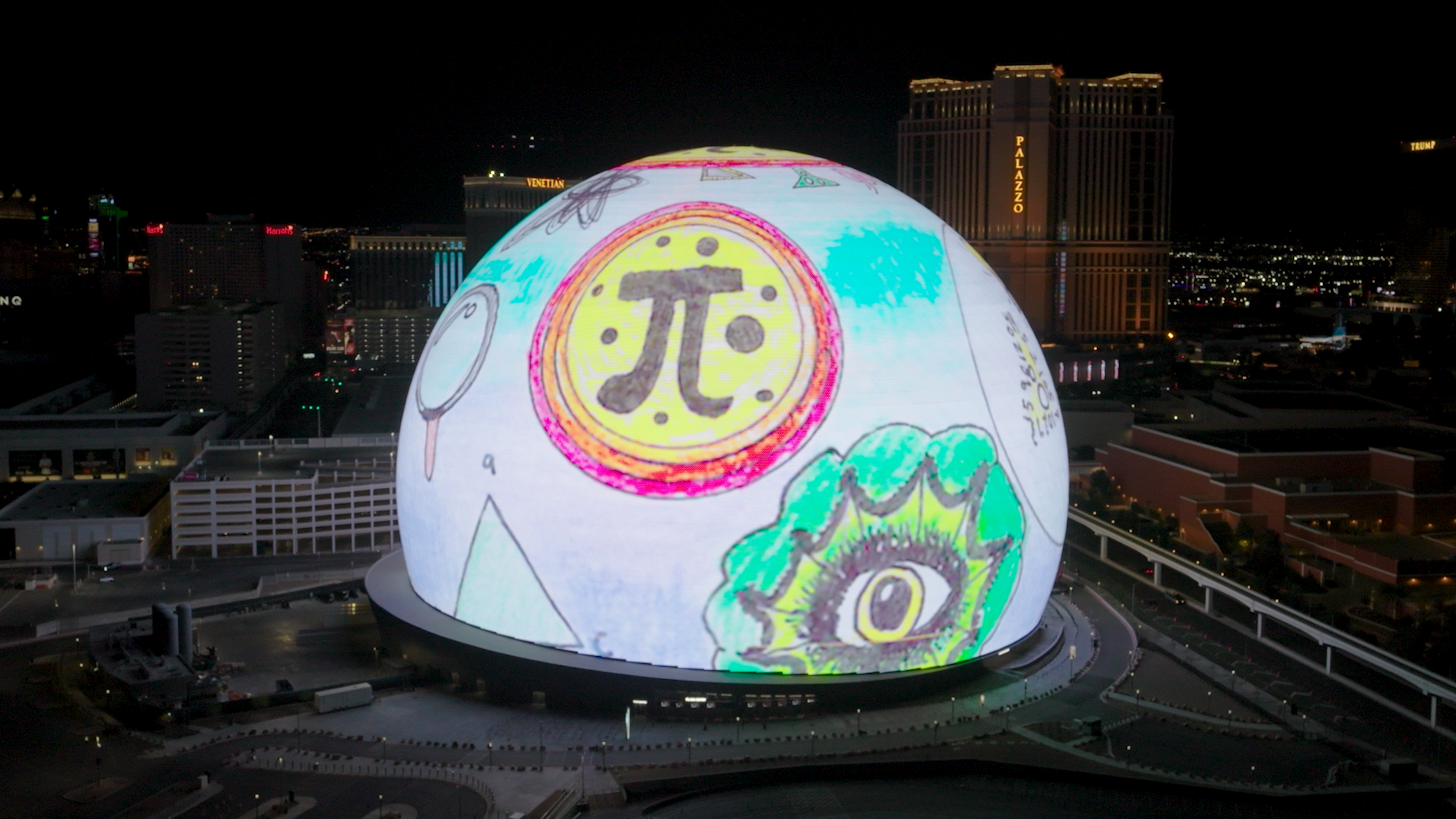 Las Vegas students have Pi artwork displayed on the Sphere