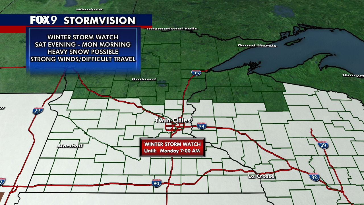 Minnesota weather: Winter storm watch for parts of MN, Twin Cities this ...