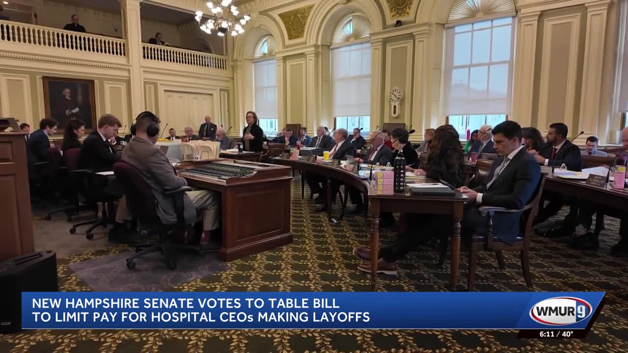 NH Senate tables bill that would limit hospital CEO pay