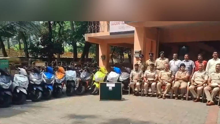 Bike theft racket busted in Karnataka's Mandya; 5 arrested, 27 seized