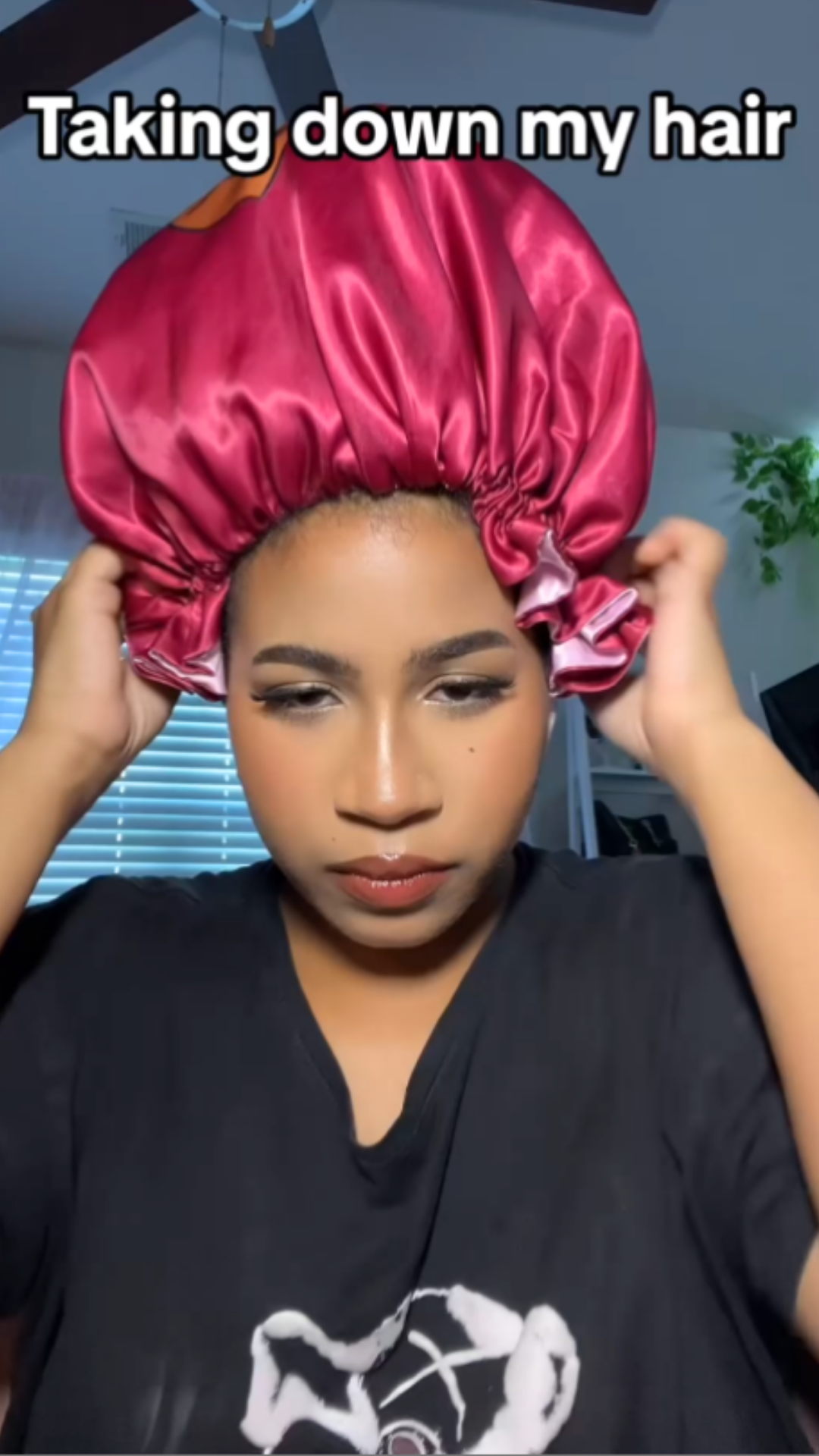Night routine to protect natural afro hair