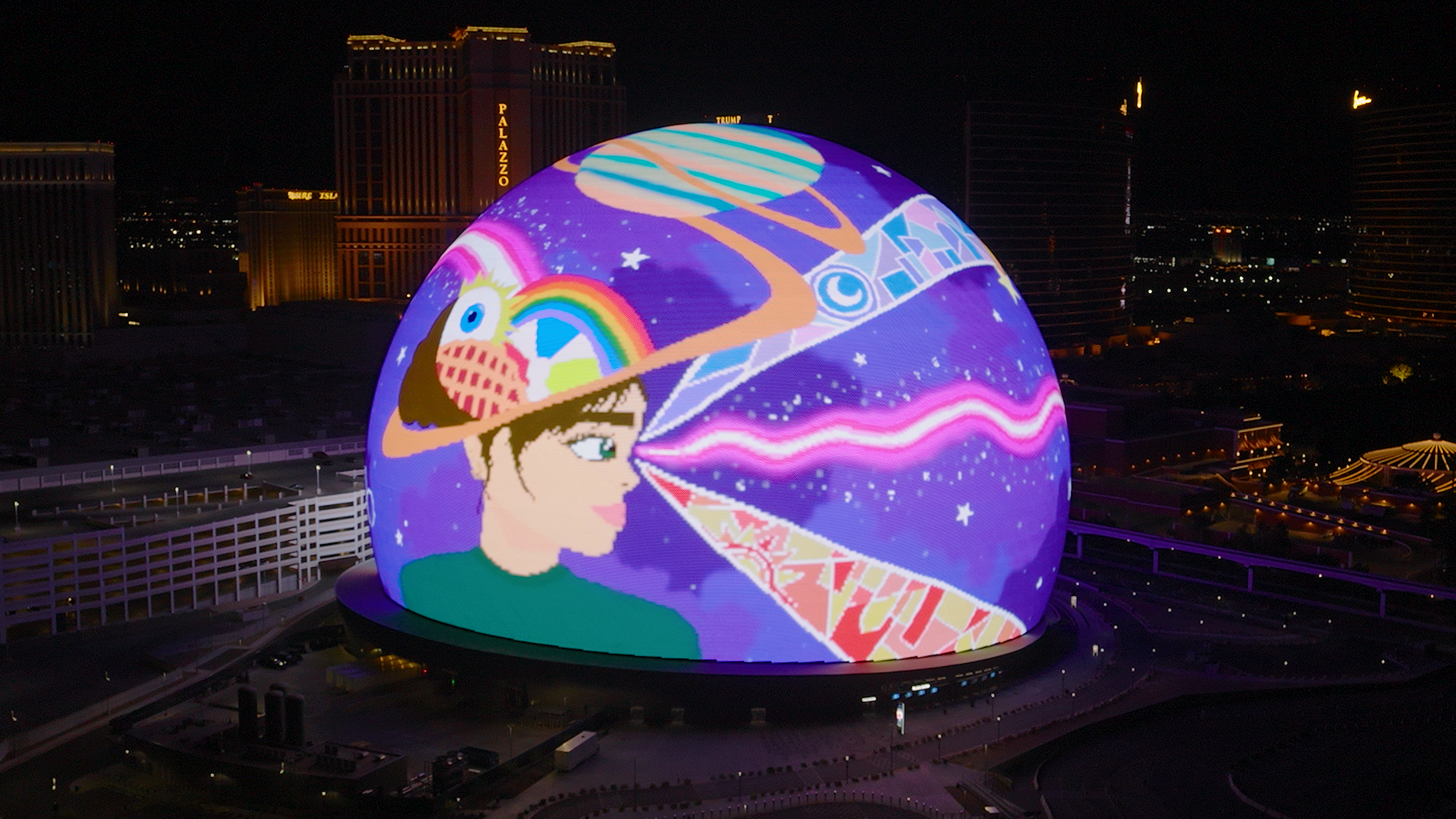 Las Vegas students have Pi artwork displayed on the Sphere