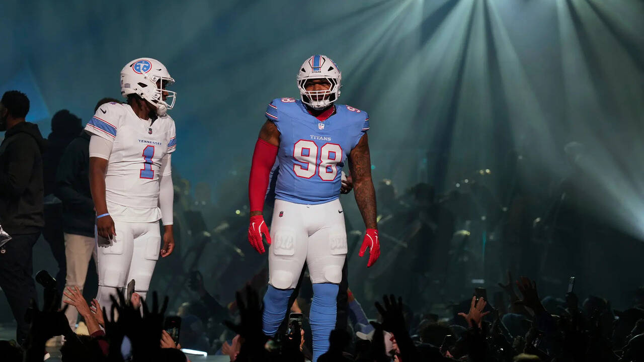 Tennessee Titans introduce new uniforms and logos ahead of upcoming season