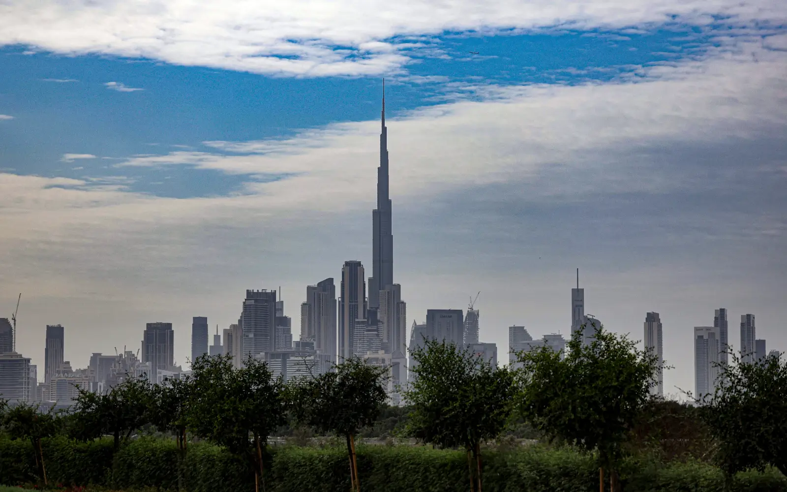 Dubai building hit by debris from attack