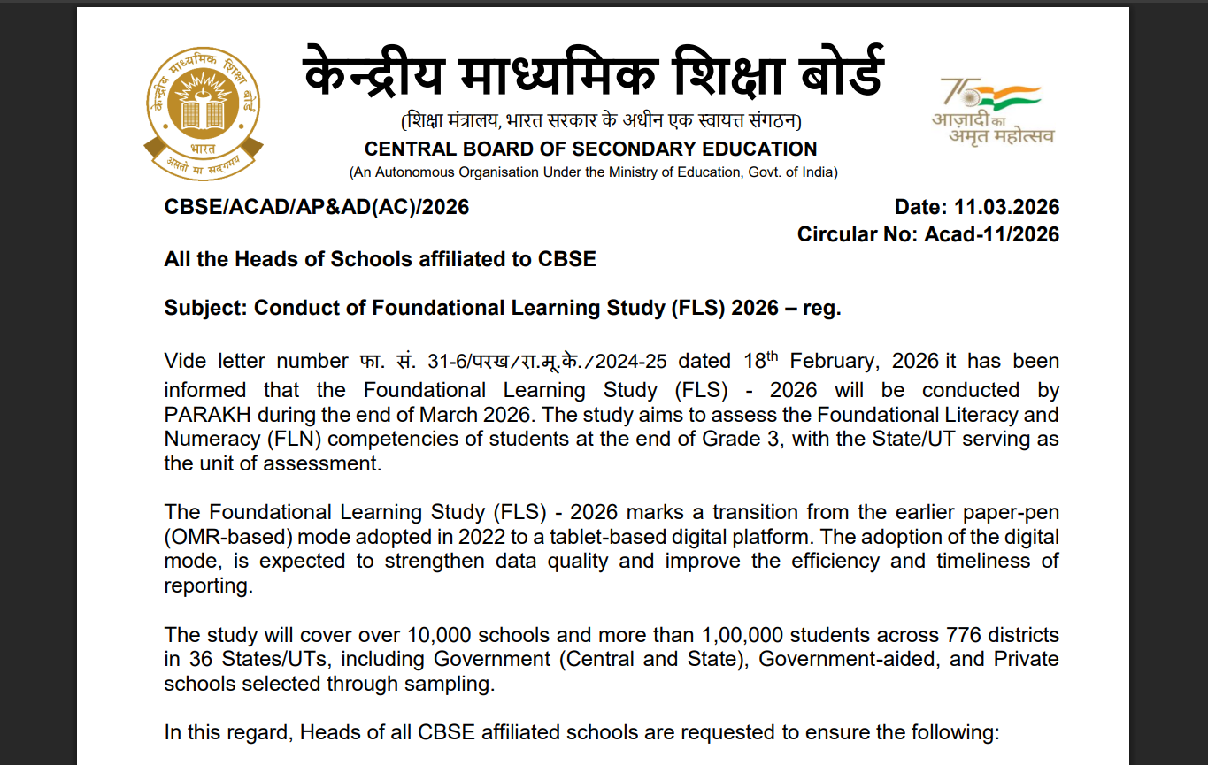 CBSE mobilises schools for nationwide foundational learning audit as ...