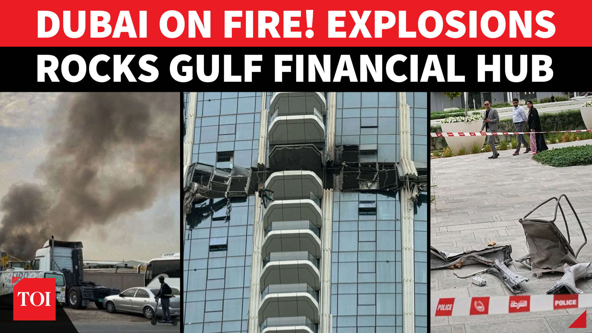 Dubai Financial Centre bombed; smoke engulfs towers near Burj Khalifa ...